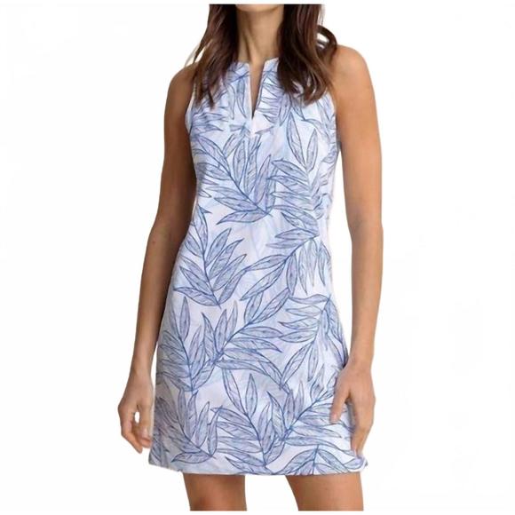 Southern Tide | Dresses | New Southern Tide Ainslee Blue Palms Dress In ...